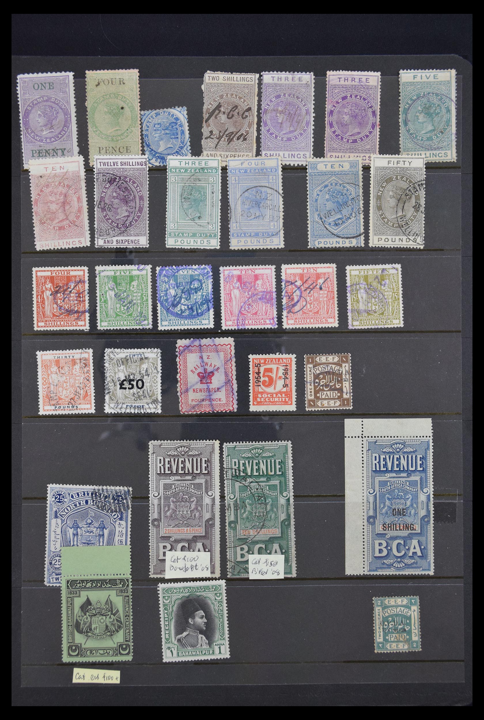 30567 British colonies fiscal stamps 1860-1950. - Smits Philately