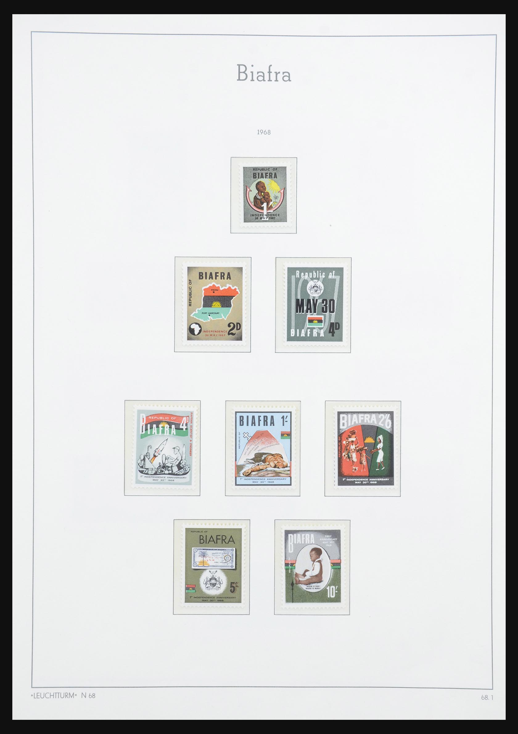 32906 Biafra 1968-1970. - Smits Philately