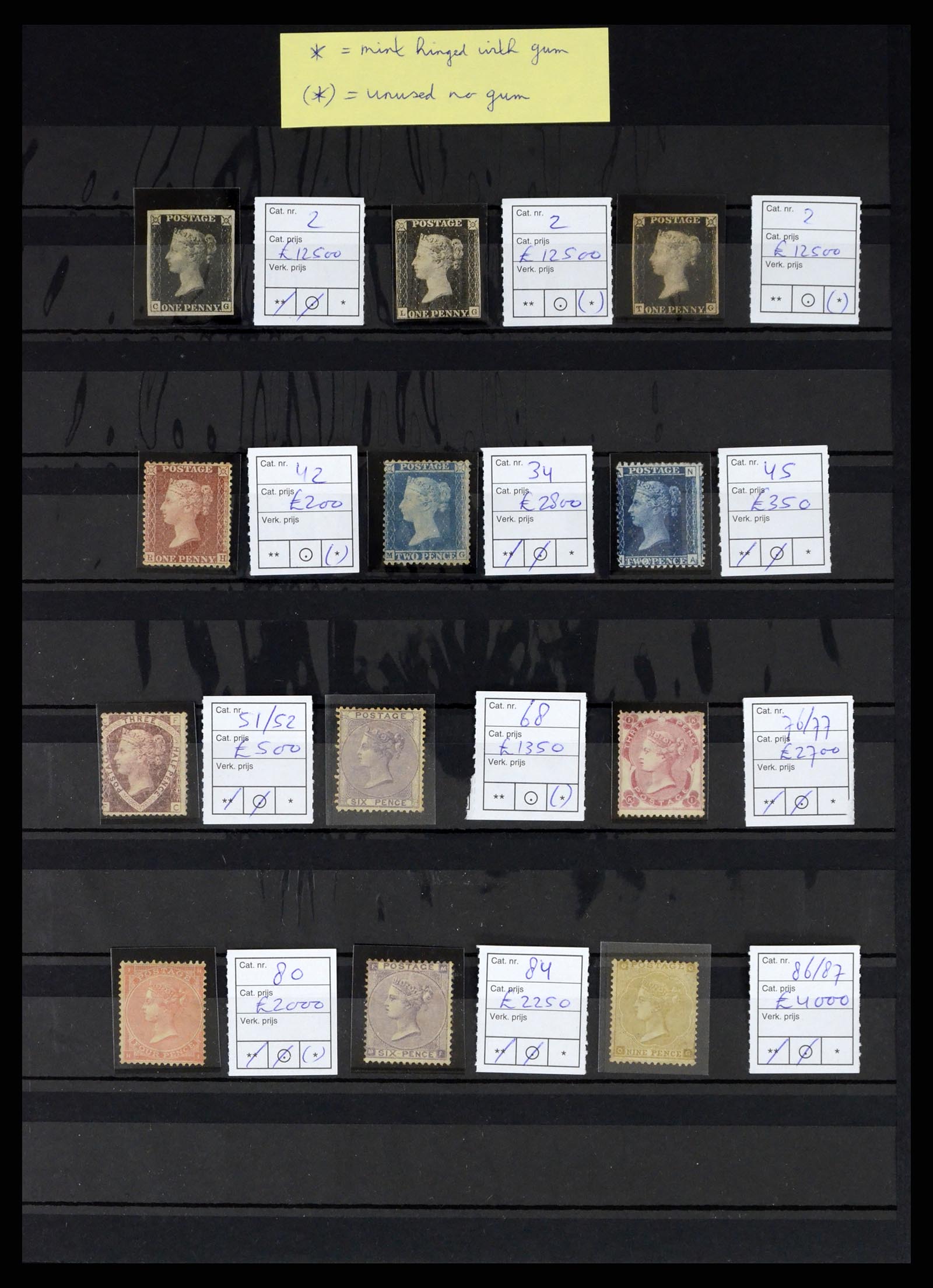 37995 Great Britain key stamps 1840-1910. - Smits Philately