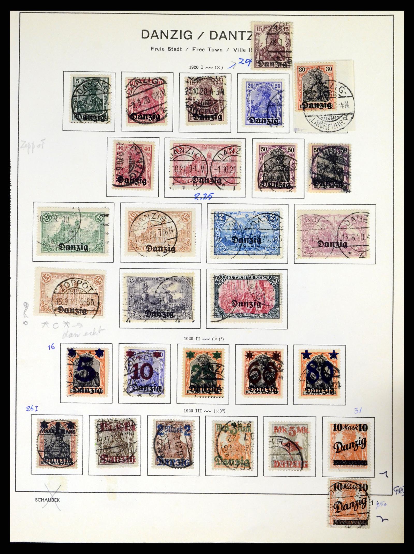 38034 Danzig 1920-1939. - Smits Philately