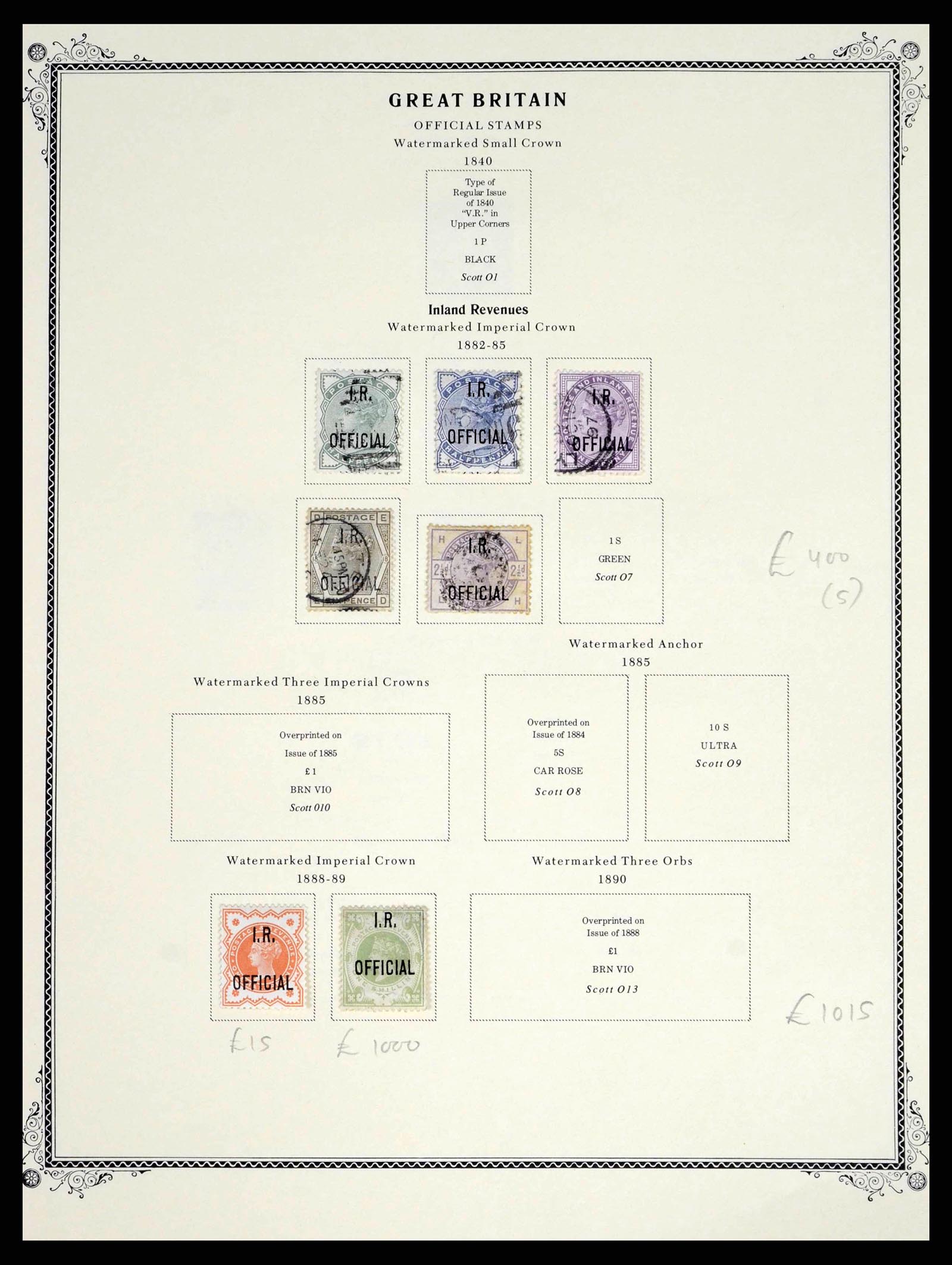 38367 GB officials 1882-1903. - Smits Philately