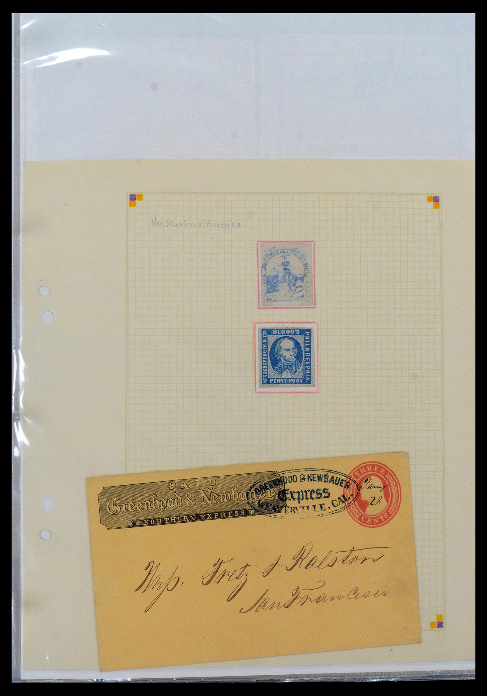 39374 USA locals 1850-1880. - Smits Philately