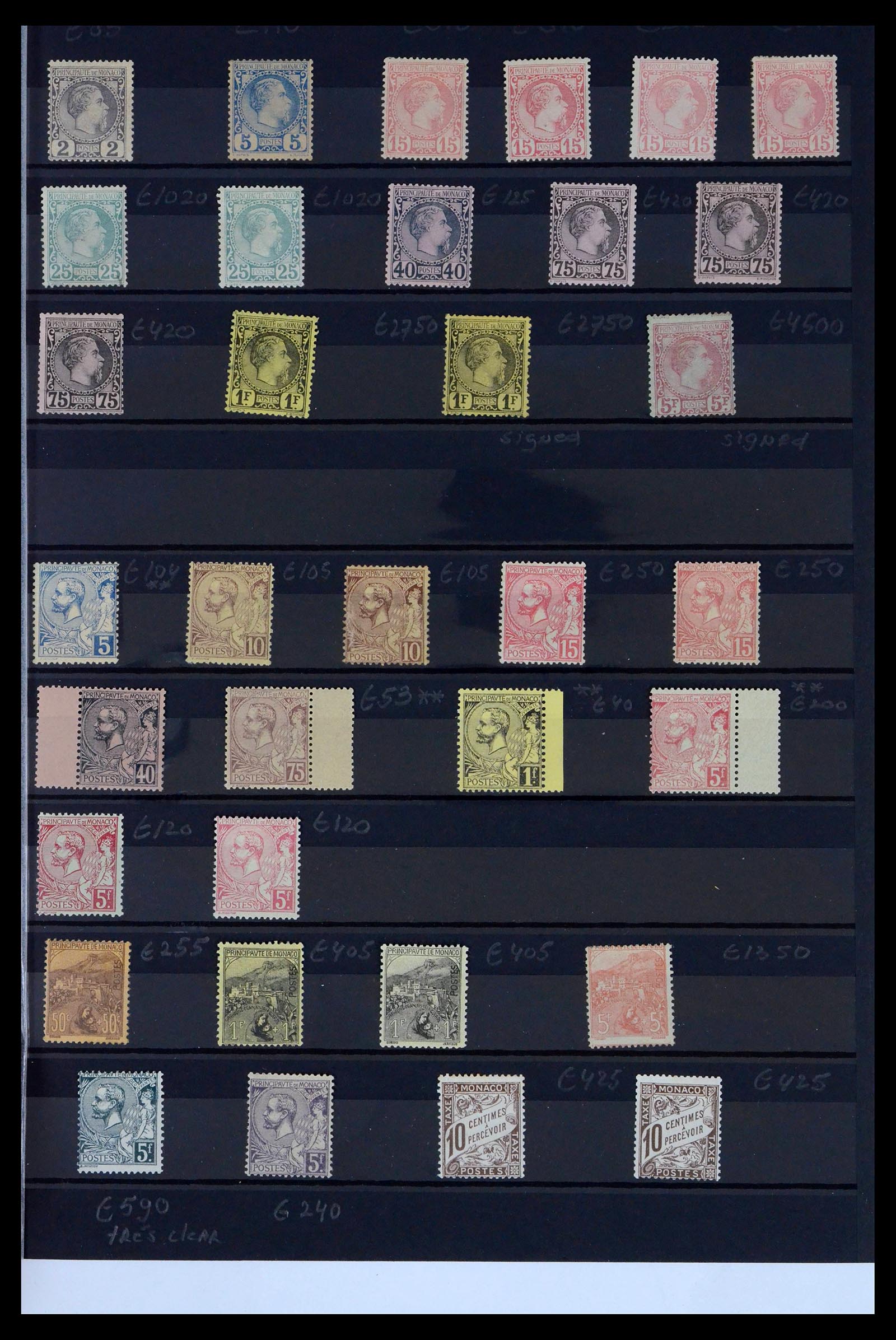 39749 Monaco key stamps 1885-1930. - Smits Philately