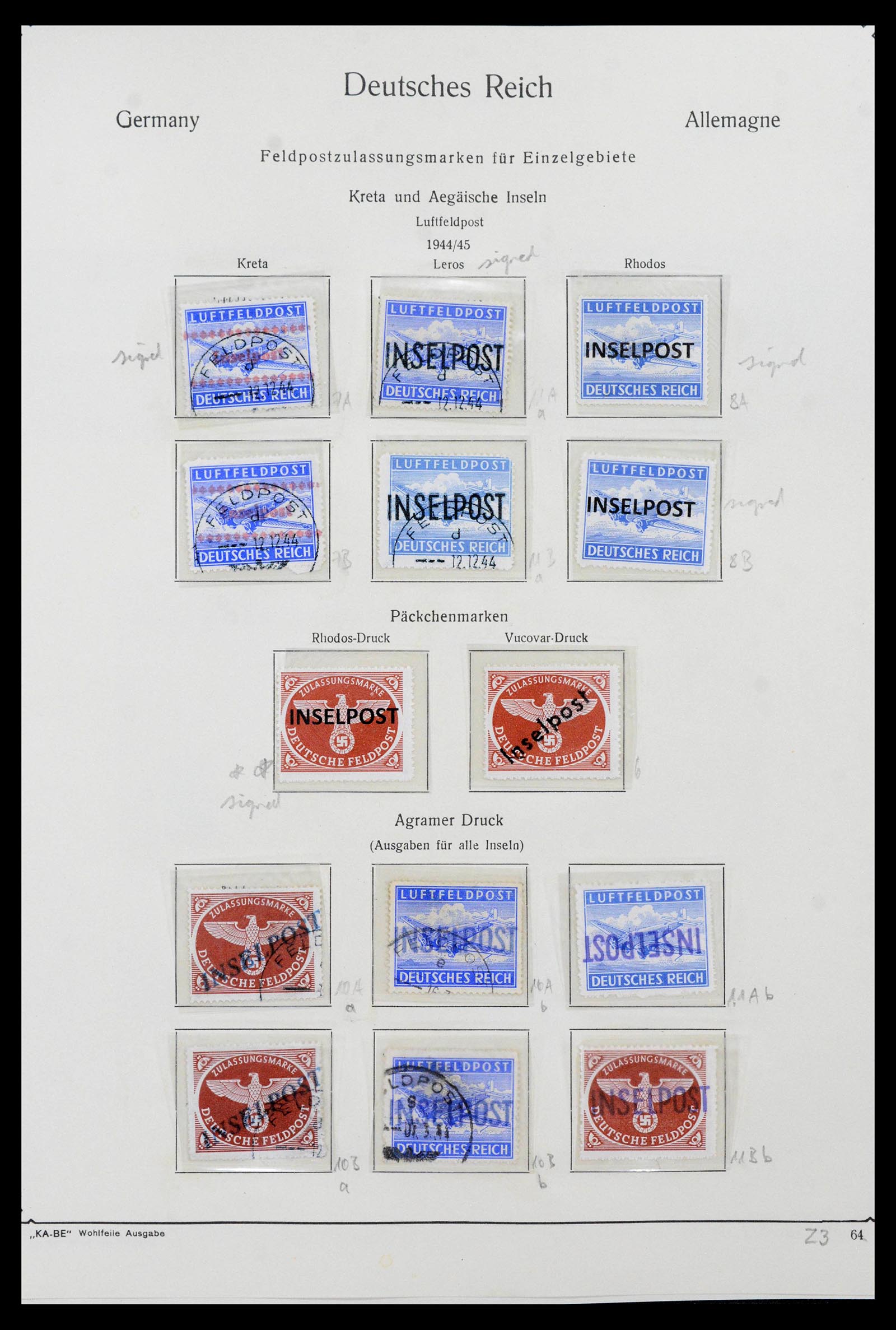 39790 German Reich fieldpost stamps 1944-1945. - Smits Philately