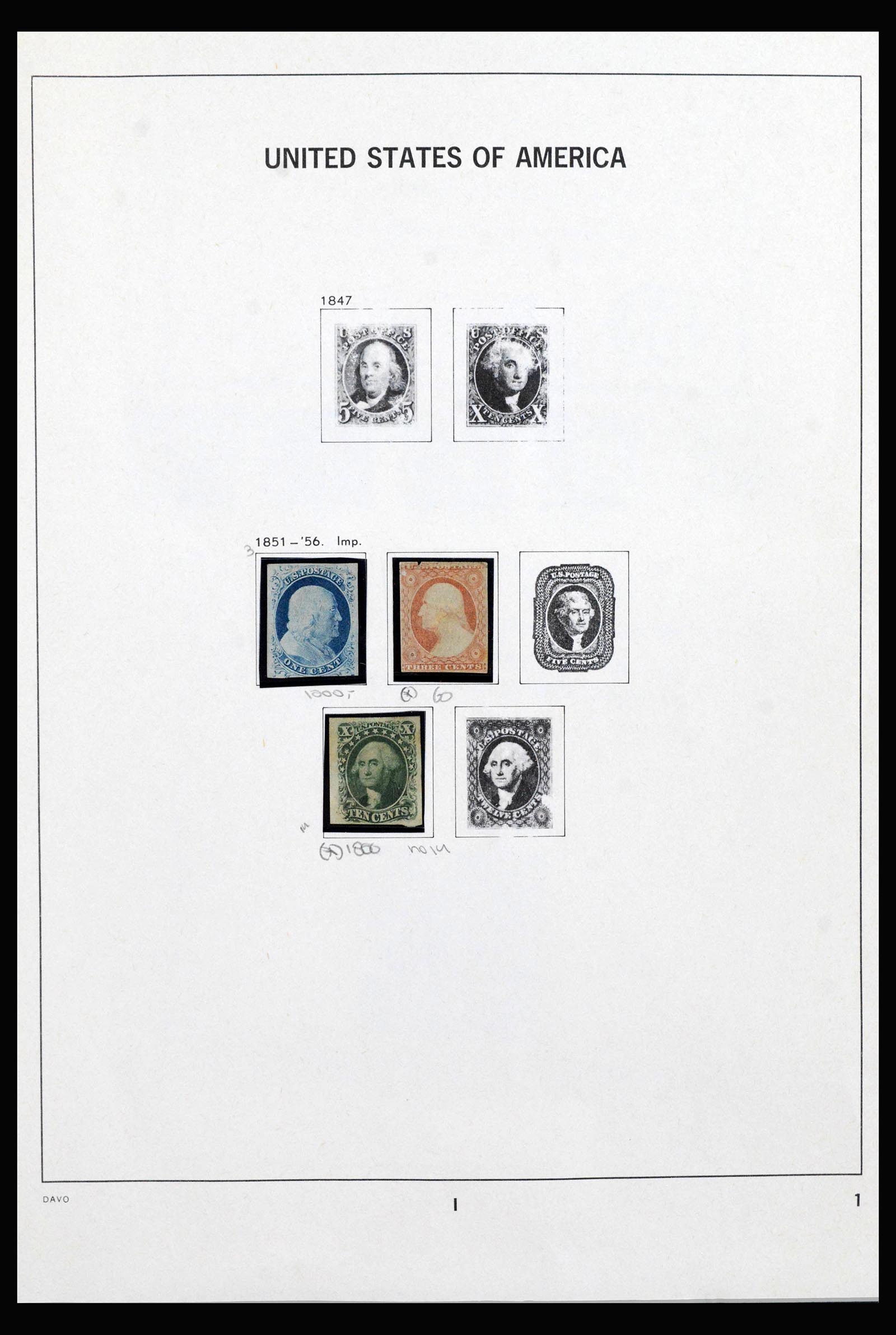 40085 USA 1851-1969. - Smits Philately